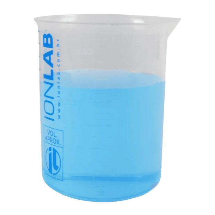 Bequer 400ml com graduação silk screen azul e alto relevo em PP BK400 ...